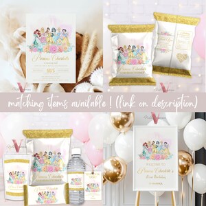 Princess Birthday Thankyou Card, Once Upon a Time Birthday Girl Party ...