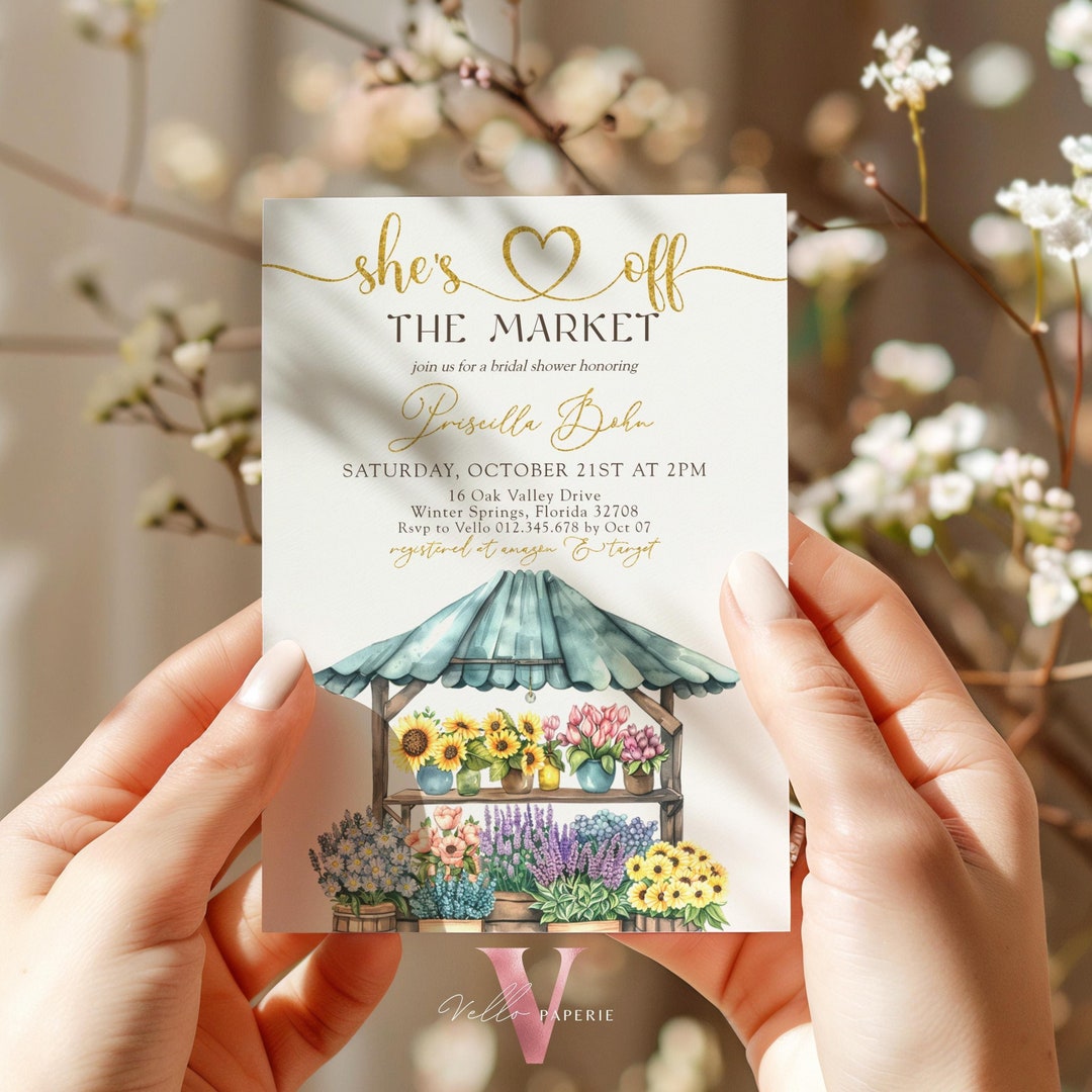 Off the Market Bridal Shower Party Invitation | She's off the Market ...