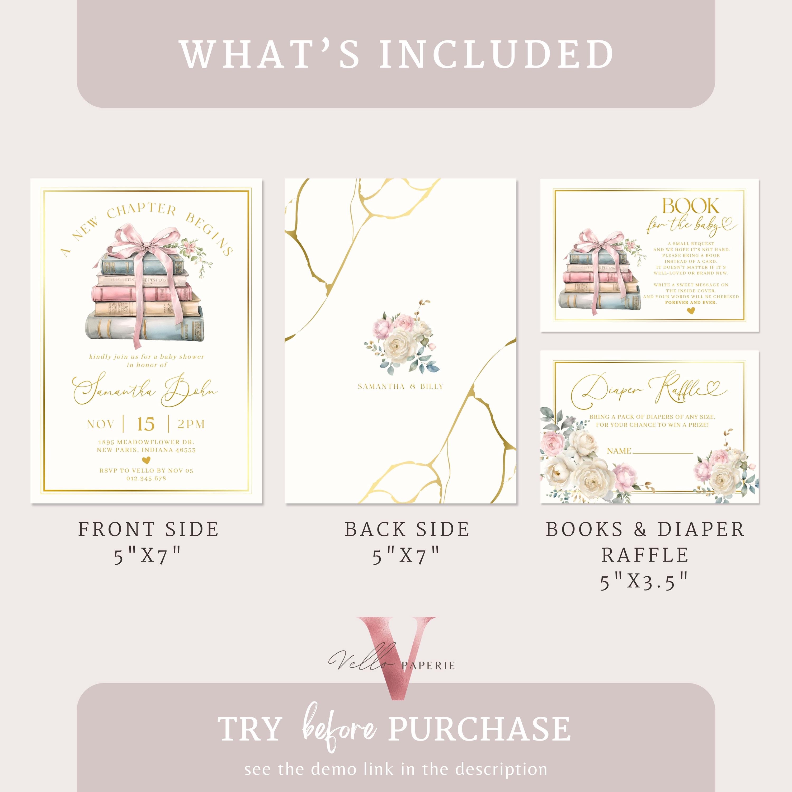 Free Diaper Raffle, Book, Thankyou Card | Storybook Baby Shower ...