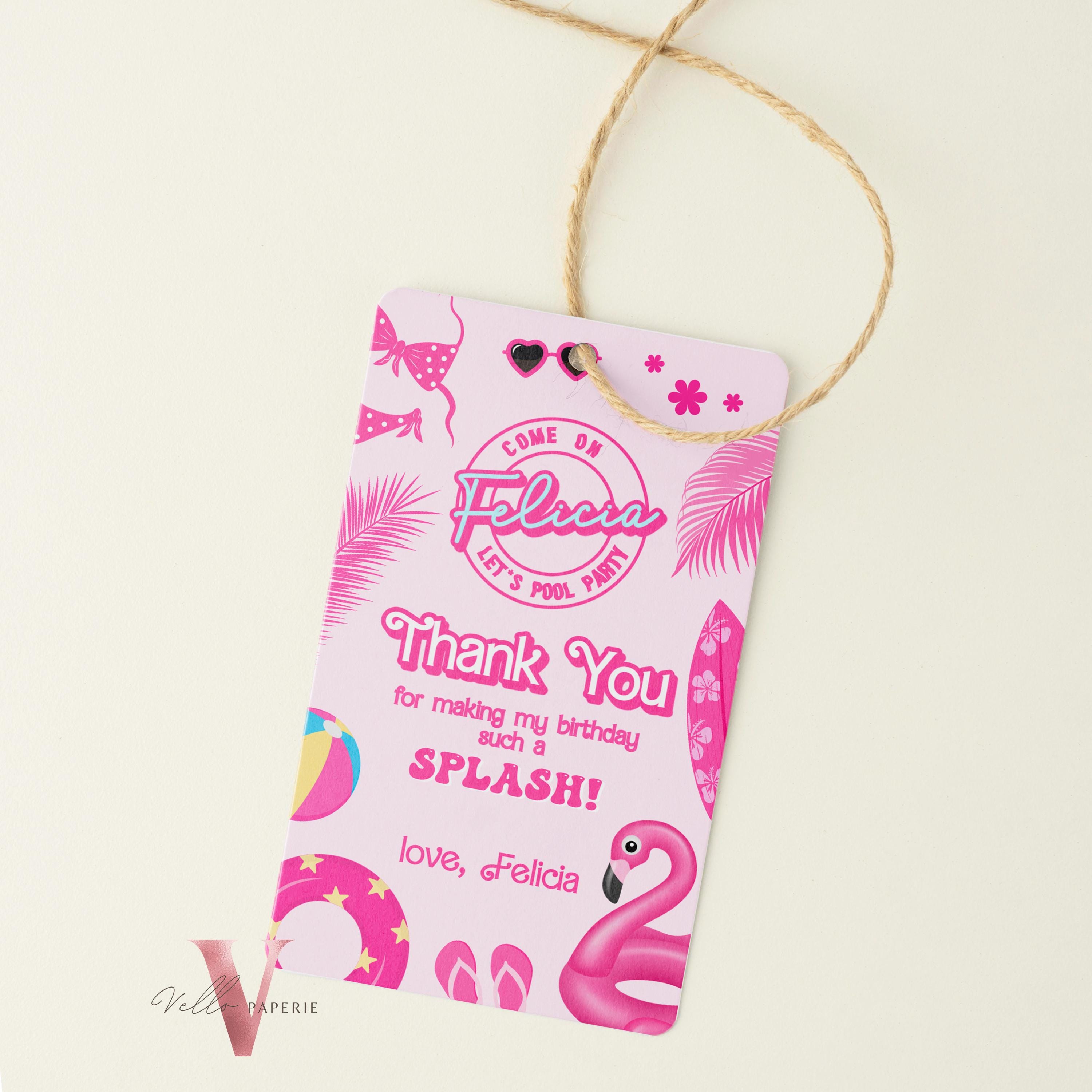 Instant Download Pink Doll Pool Birthday Invitation Editable Printable ...