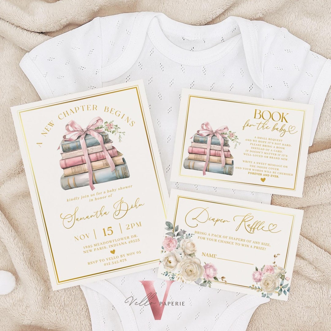 Free Diaper Raffle, Book, Thankyou Card Storybook Baby Shower ...