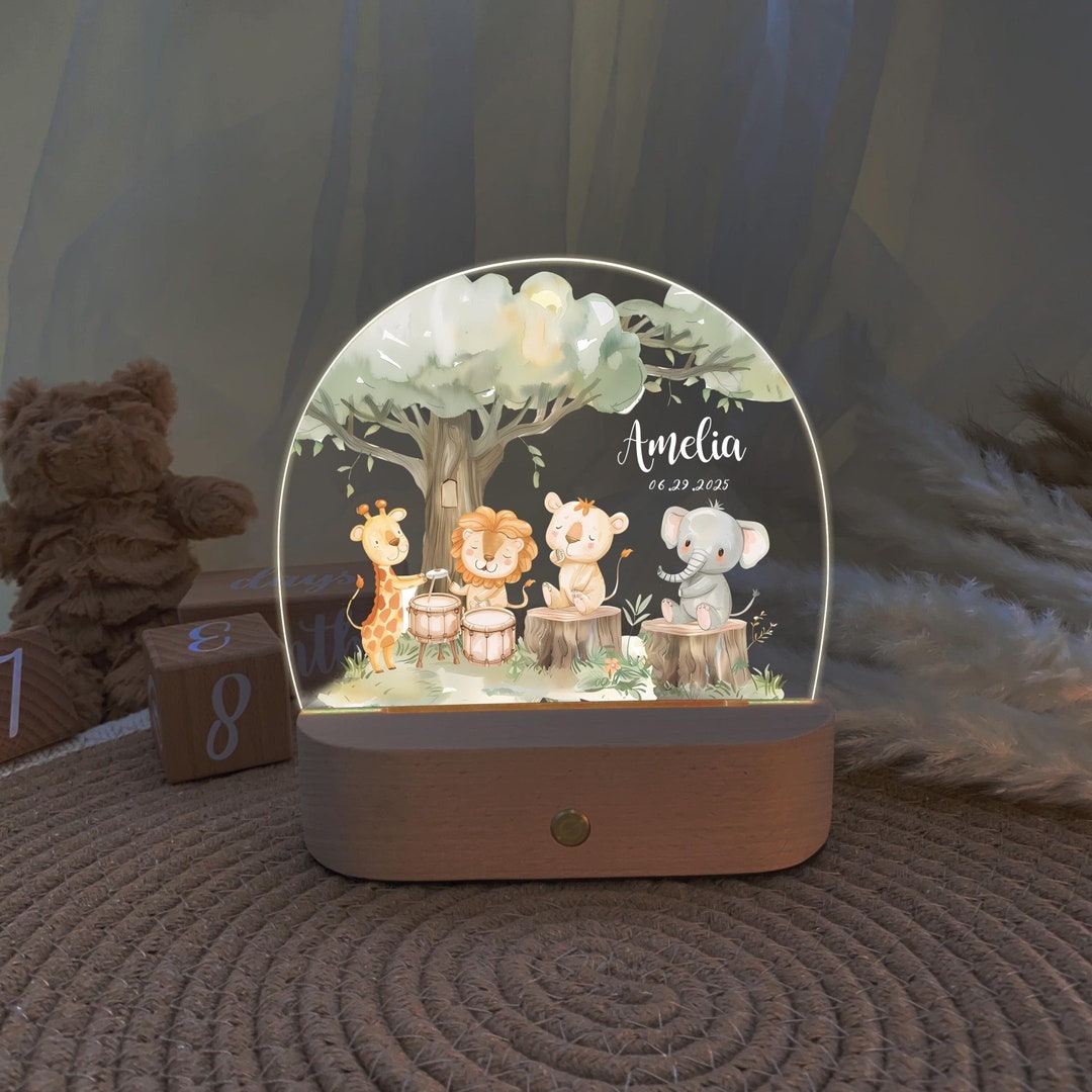 Personalized Baby Night Light, Bedside Lamp, Acrylic Night Light, Baby ...