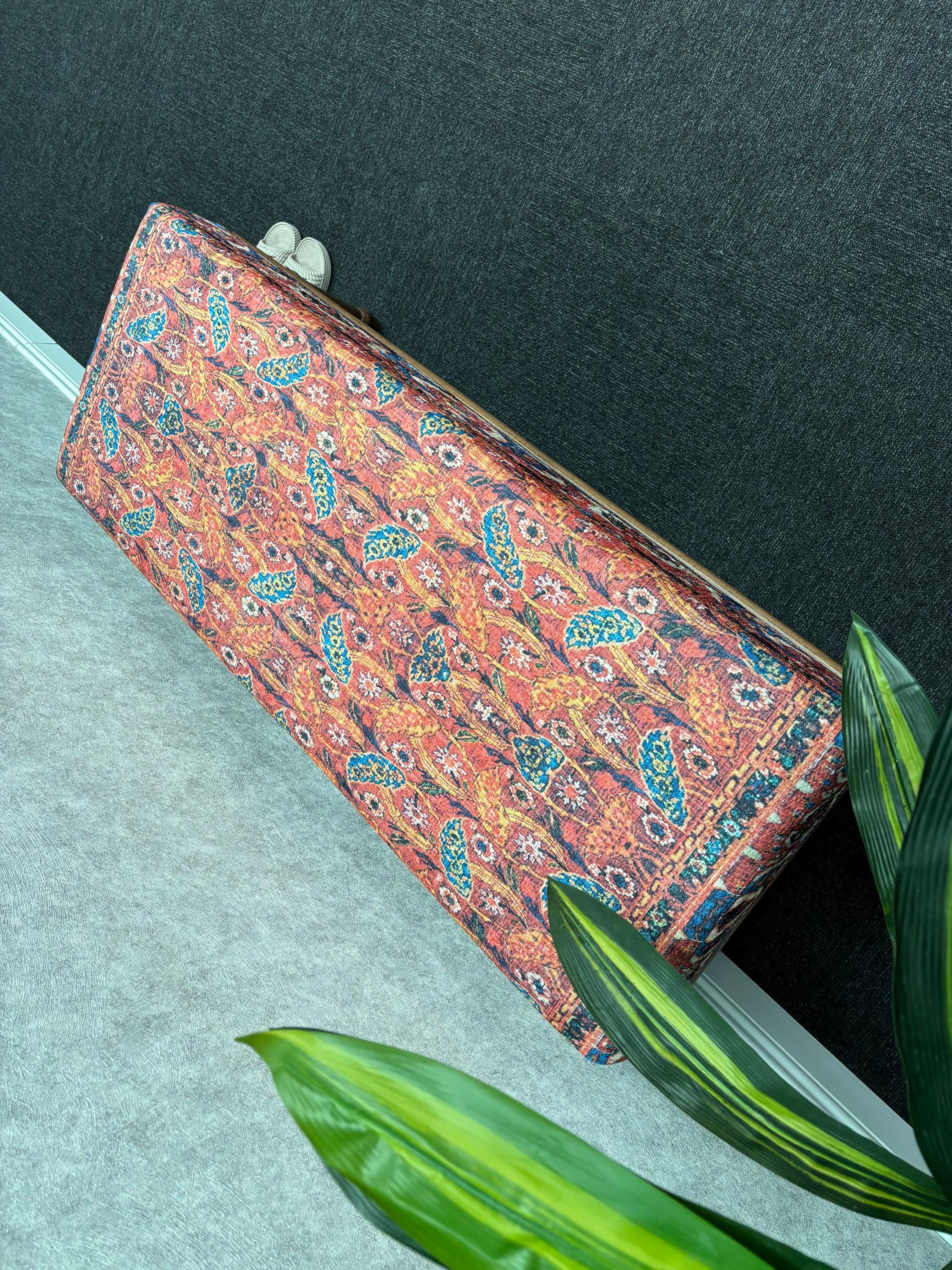 Pink Bench, Ottoman Bench, Dressing Bench, Bohemian Bench, Bench for ...