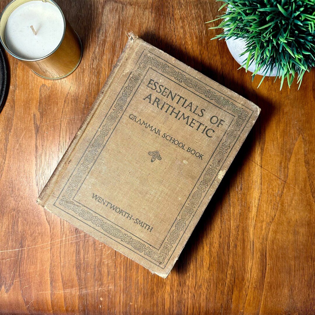 Vintage 1915 Arithmetic School Book | Antique Bookcase Decor - Etsy