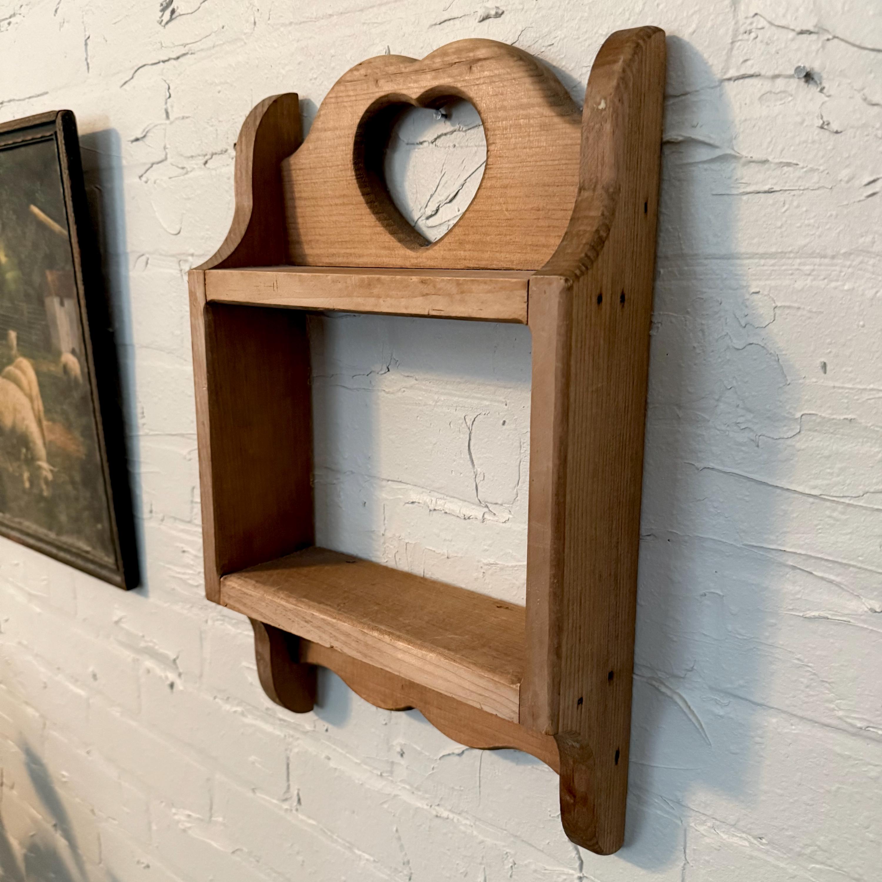 Heart Shape Wooden Shelf Wood Shelf for Baby Room Antique Wooden Shelf ...