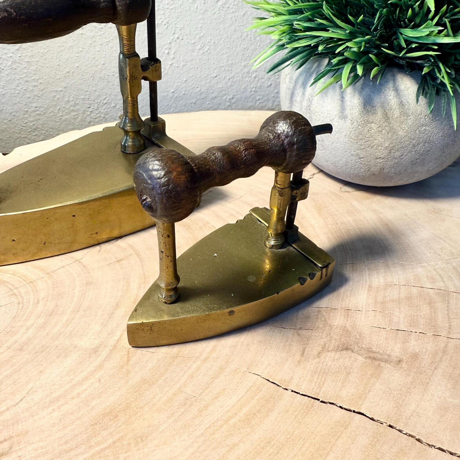 Antique Brass Flat Iron | Vintage Clothes Iron | Antique Laundry Room ...