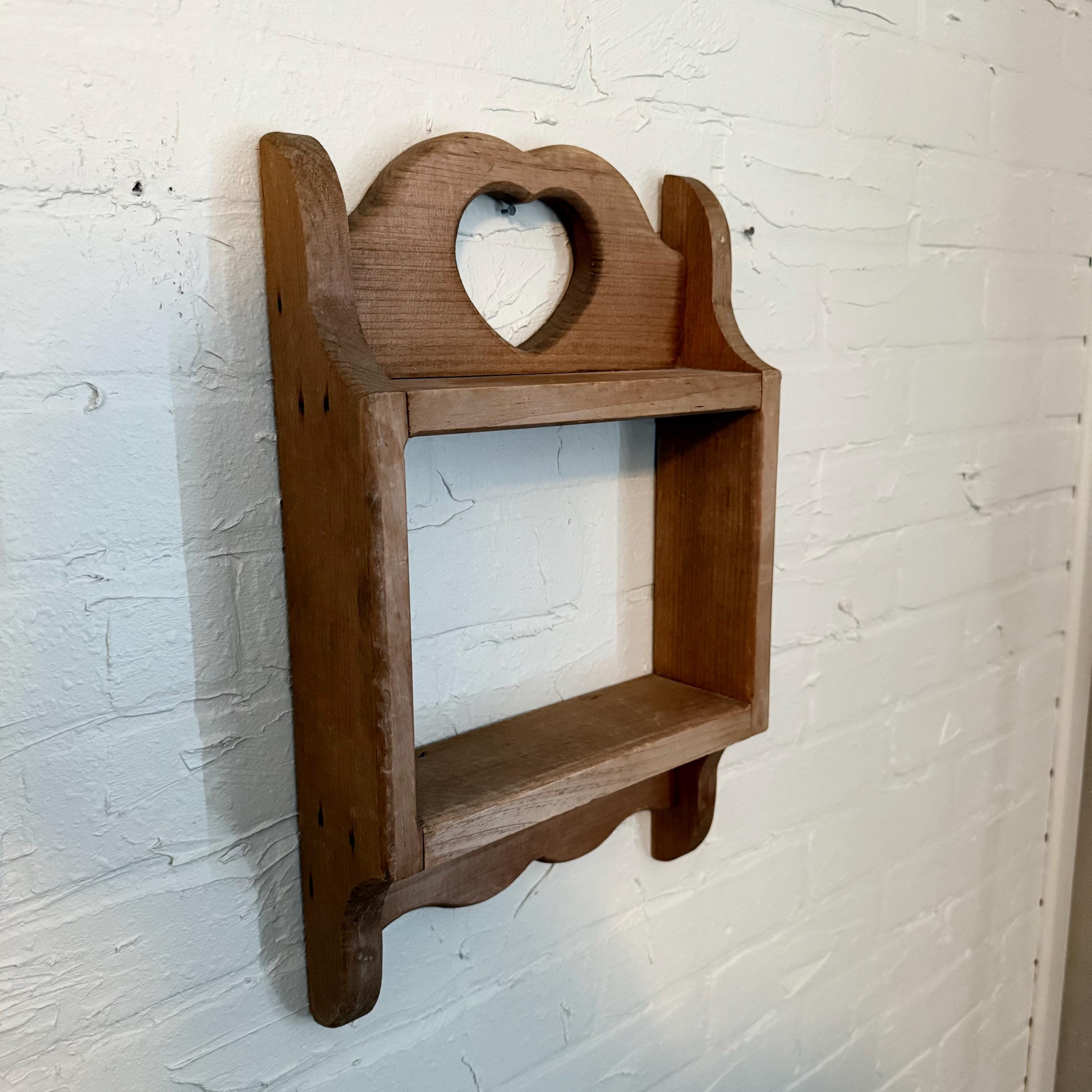 Heart Shape Wooden Shelf Wood Shelf for Baby Room Antique Wooden Shelf ...