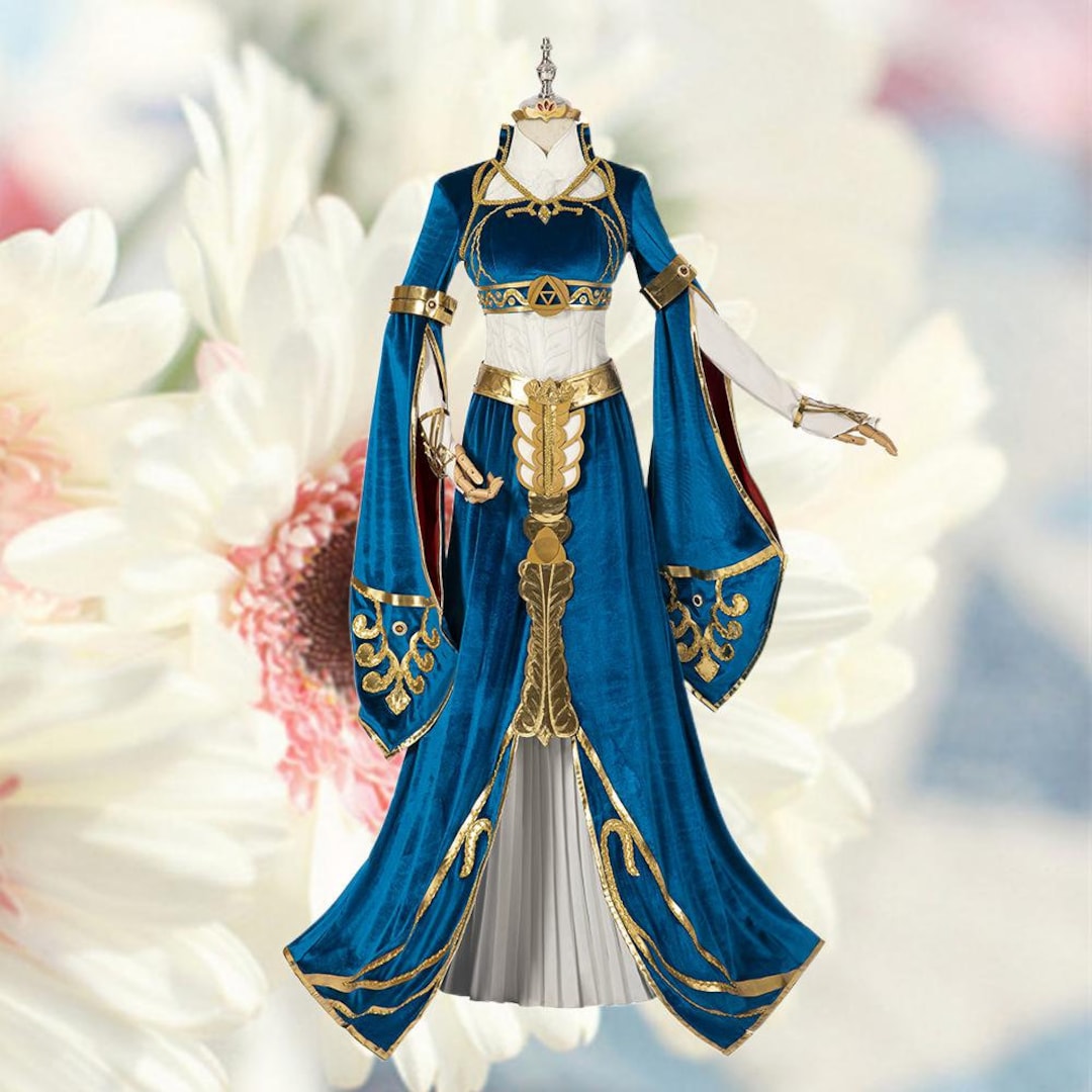 Princess Zelda Royal Dress Costume Cosplay the Legend of Zelda Breath ...