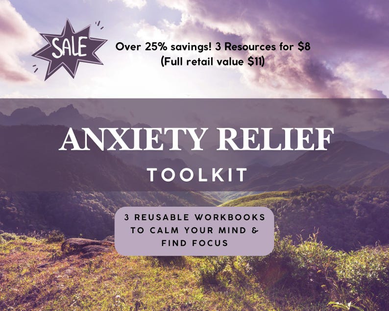 Anxiety Relief Toolkit | Printable Therapy Tools for Anxiety Management ...