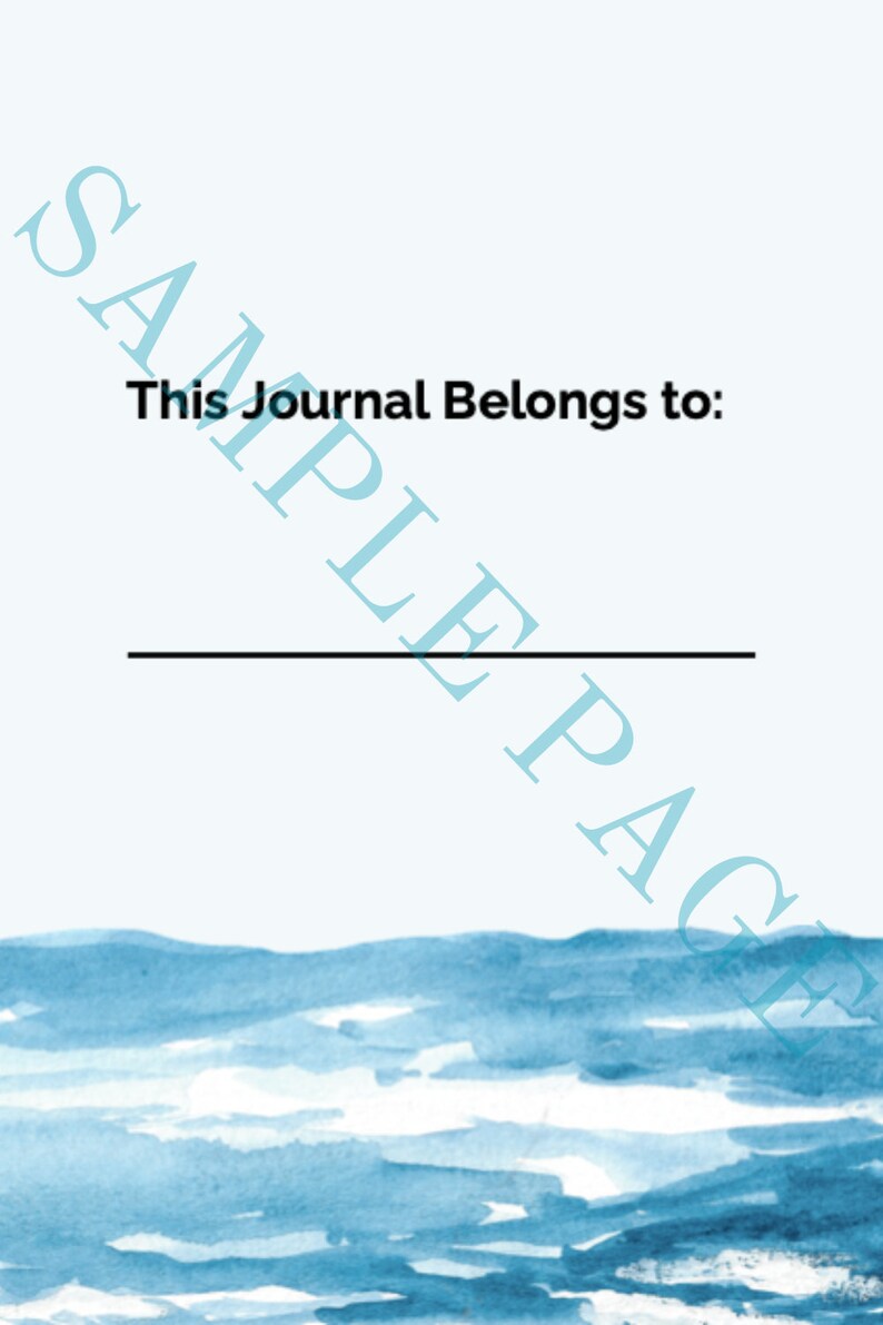 Ocean-themed Daily Affirmations & Gratitude Digital Journal CBT ...