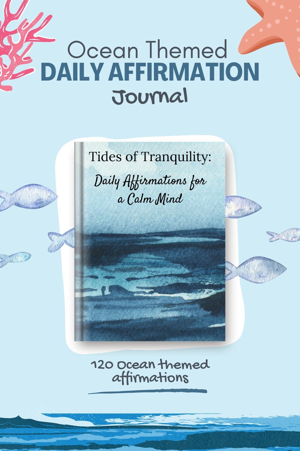 Ocean-themed Daily Affirmations & Gratitude Journal - Etsy