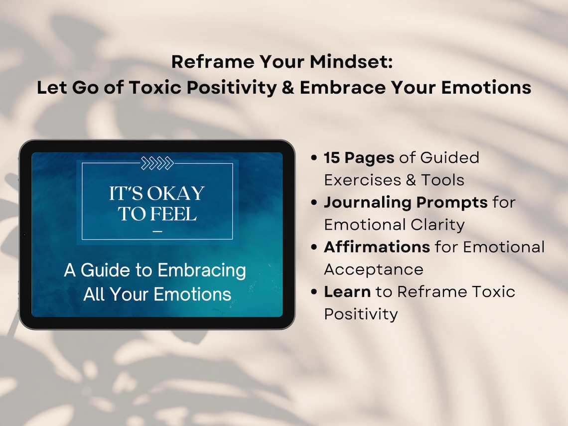 Reframing Toxic Positivity Guide, Journaling Prompts & Affirmations for ...