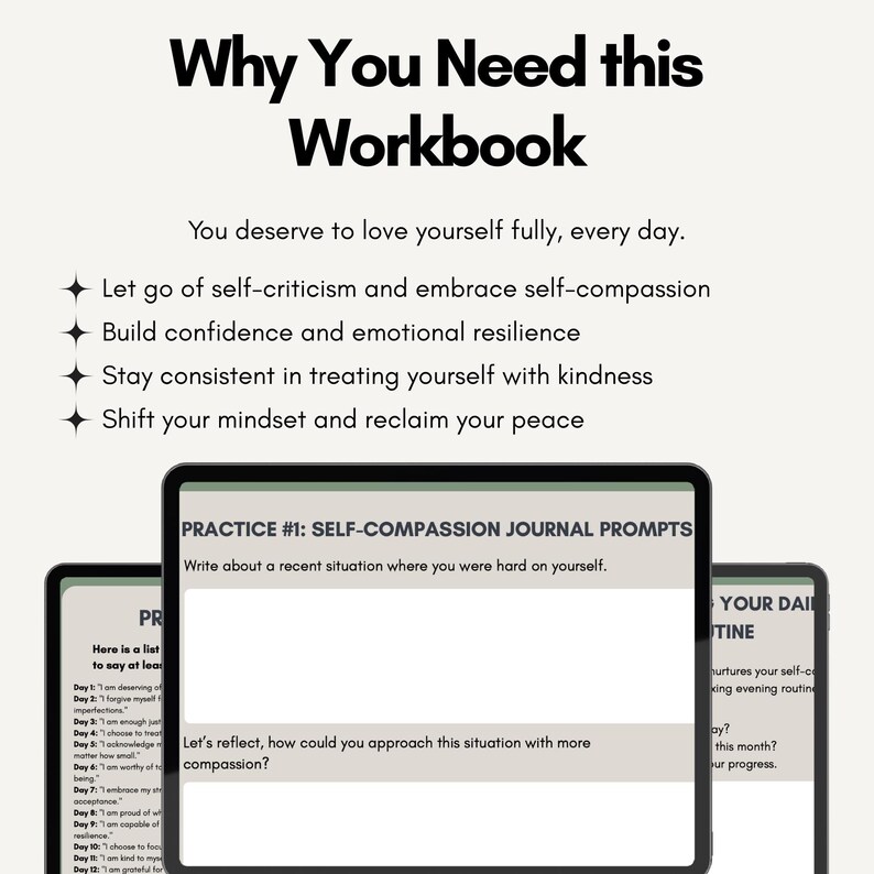 Self-love Self Compassion Worksheet | Boost Self-compassion With ...
