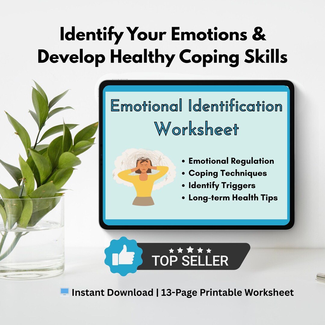 Identify Emotions and Cope Worksheet | Therapy Tool | Therapist Aid L ...
