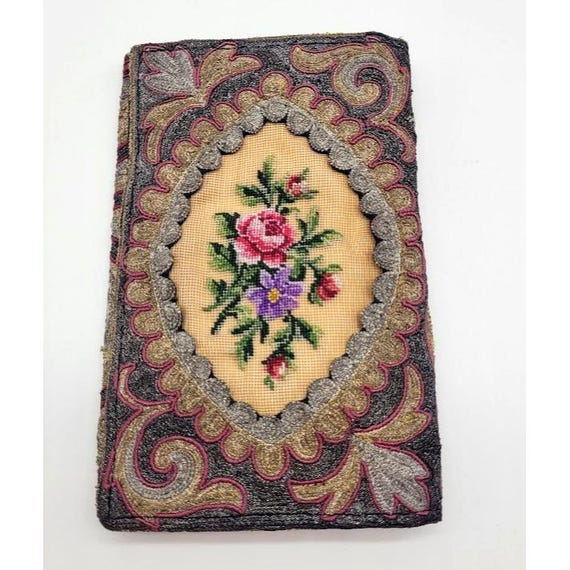 Rare Antique French Petit Point Embroidered Tapestry … - Gem