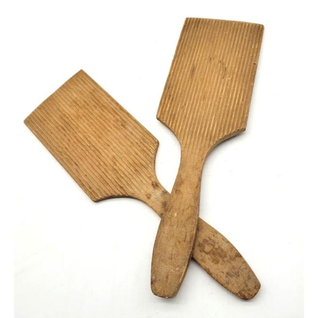 Antique Wood Butter Molding Paddles Grooves Rustic Farmhouse Country ...
