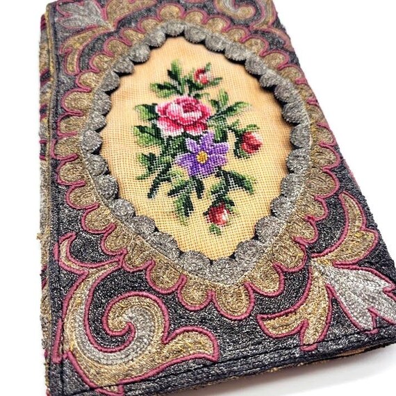Rare Antique French Petit Point Embroidered Tapestry … - Gem