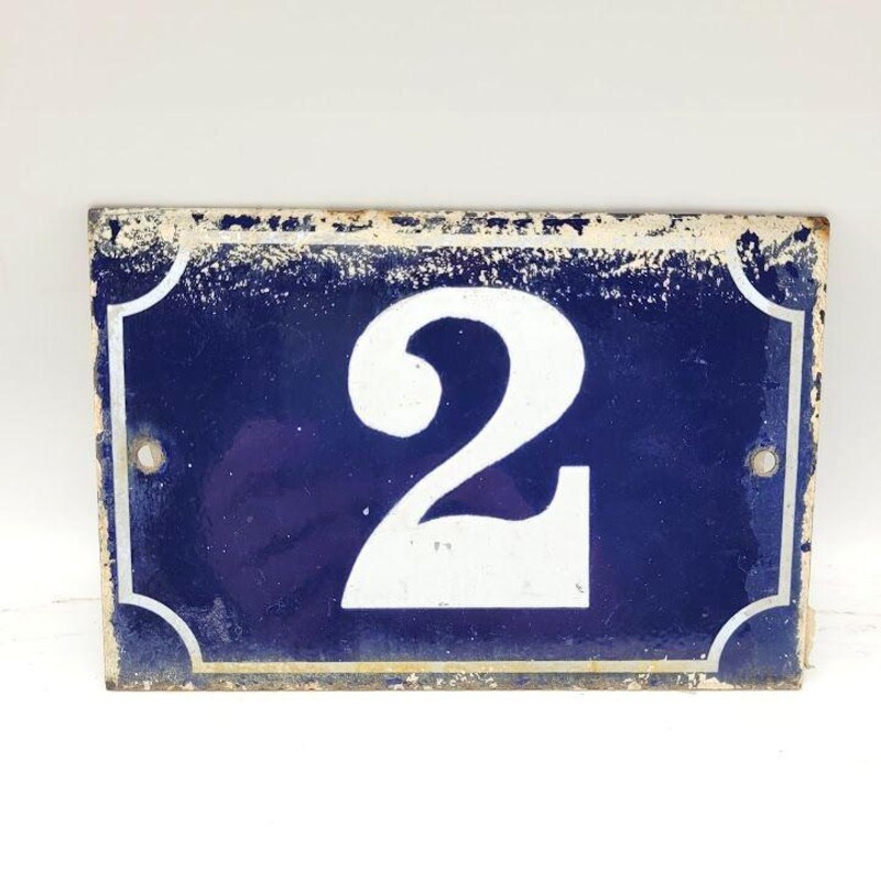 Enamel House Numbers - Etsy