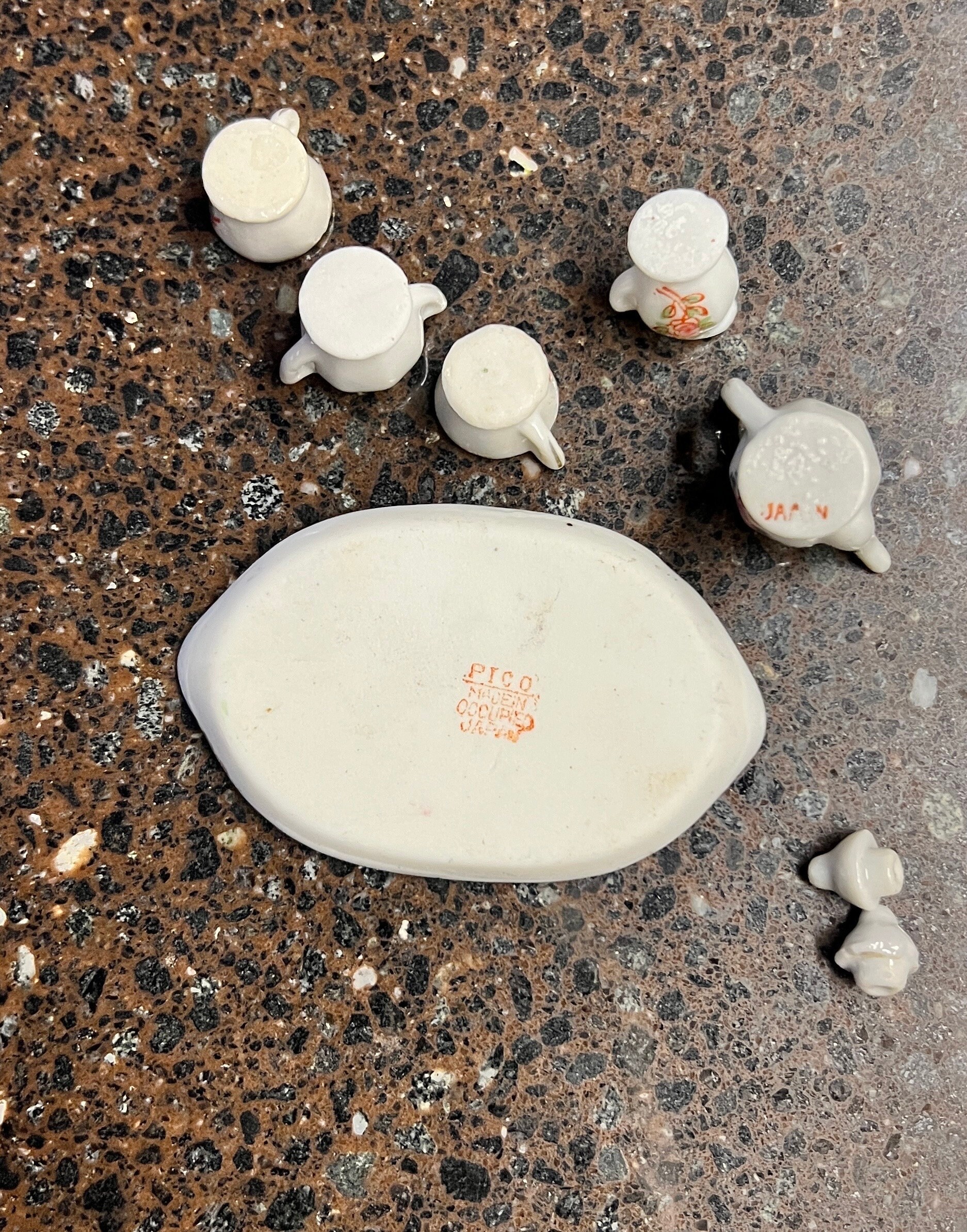 PICO Occupied Japan 8 Piece Mini Tea Set - Floral Motif - Gilt Trim - Etsy