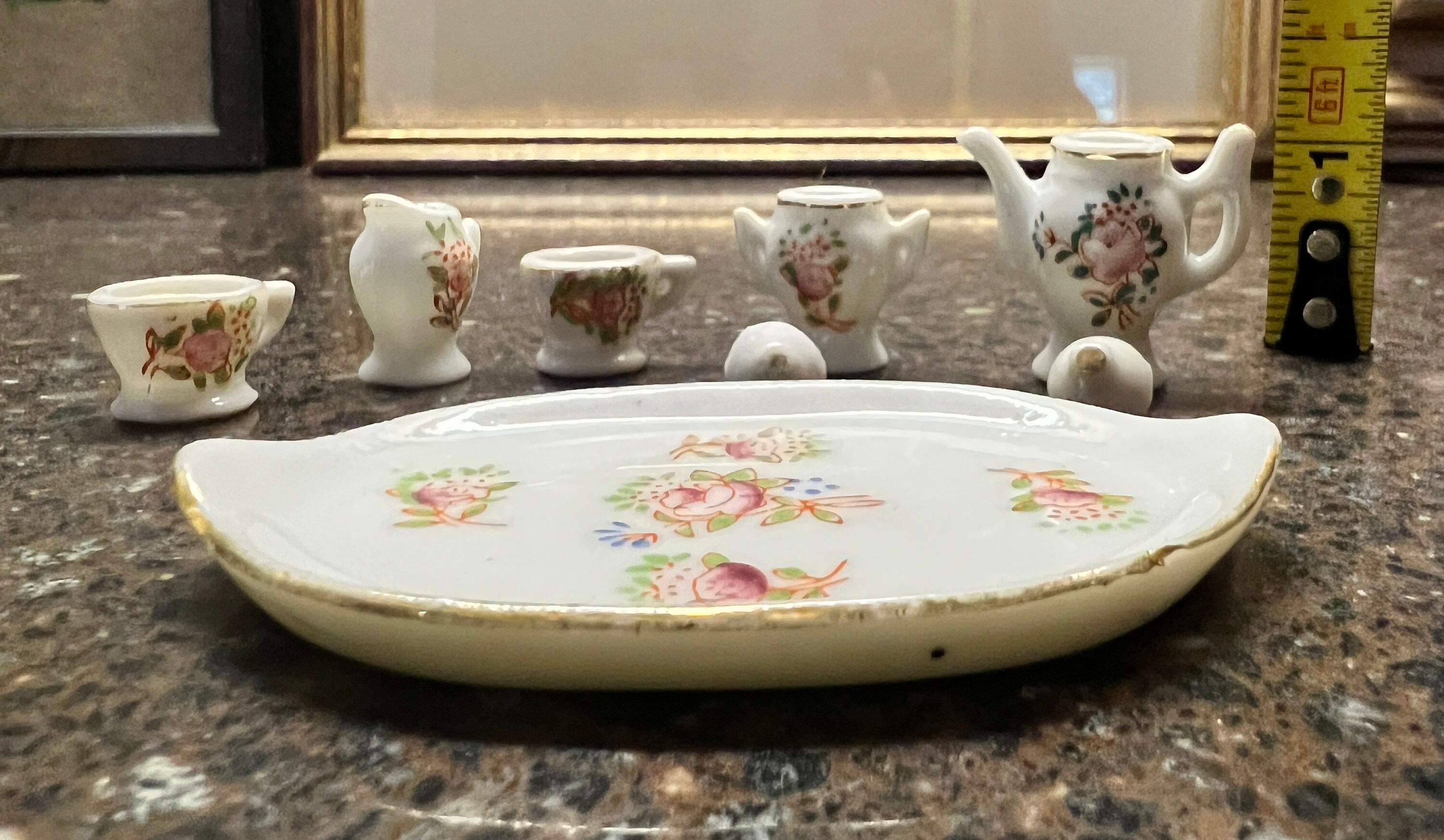 PICO Occupied Japan 8 Piece Mini Tea Set - Floral Motif - Gilt Trim - Etsy