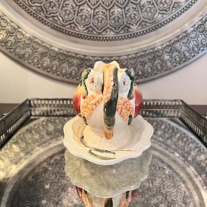 BICO China Harvest Gravy Boat & Matching Tray, Fruit, Flower Embossing ...