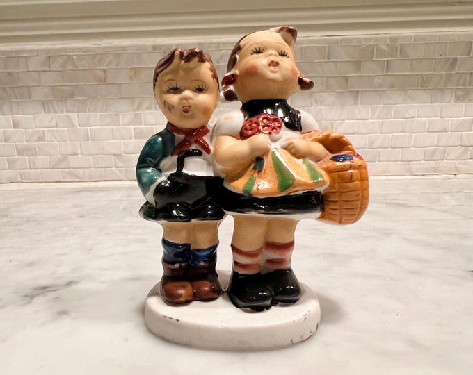 Occupied Japan Hummel “to Market” Inspired Hand Painted Porcelain Boy ...