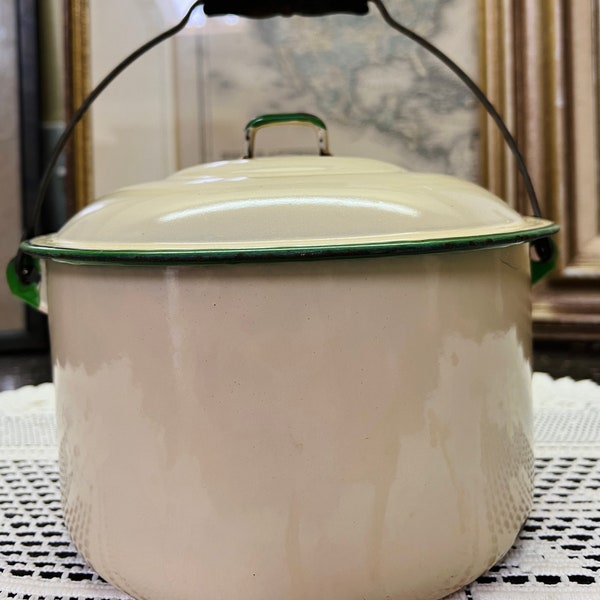 Enamel Pot With Lid - Etsy