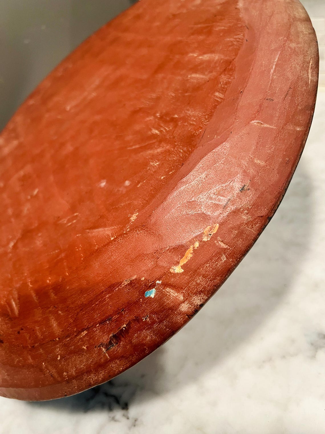 Mexican Wooden Batea Bowl - GORGEOUS Hand Carved, Hand Painted Floral ...