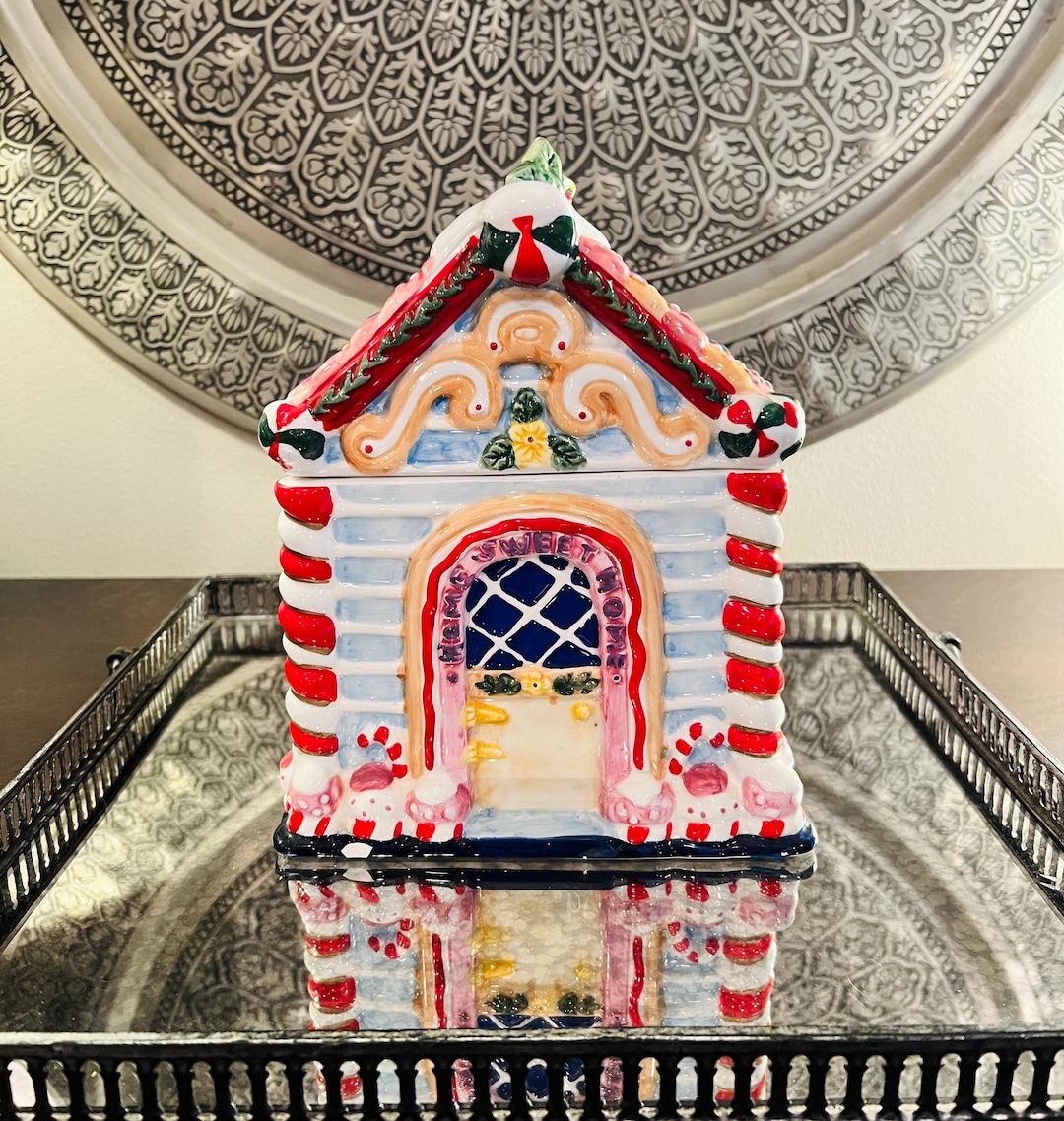 Ceramic Gingerbread House Cookie Jar: Home Sweet Home Holiday Decor - Etsy