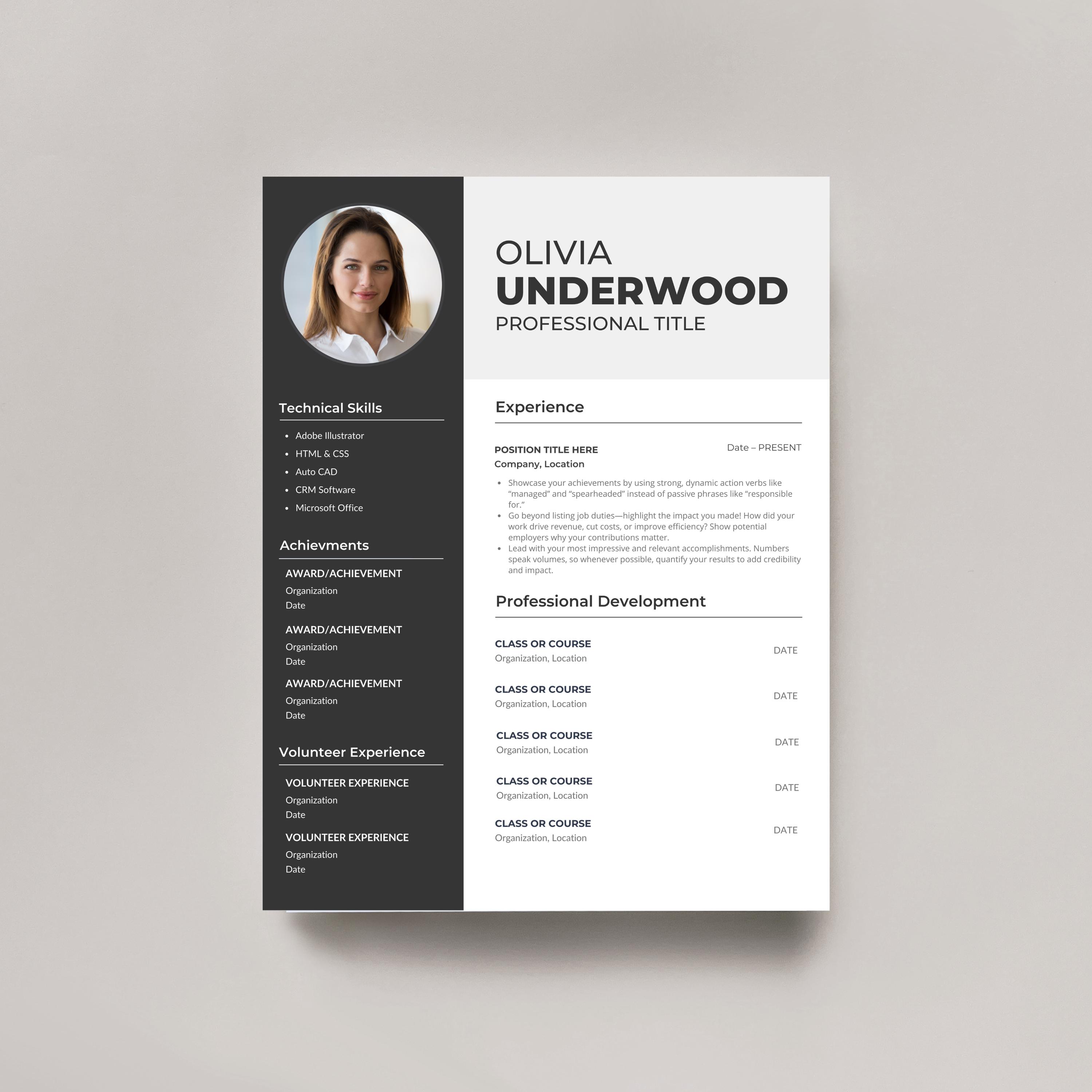 Professional Executive Resume Template 5 Pages | CV Template + Cover ...