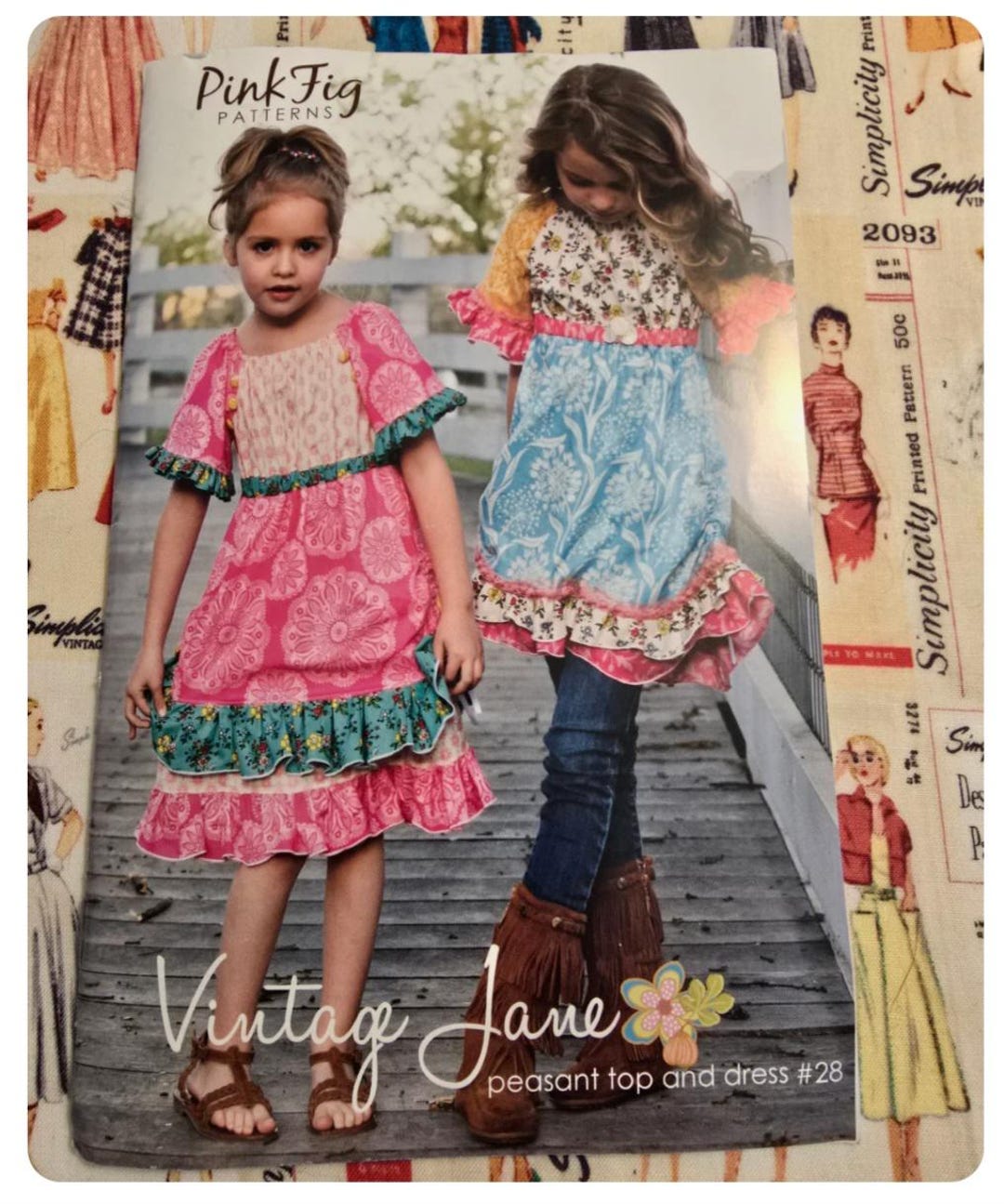 Pink Fig Vintage Jane Sewing Pattern for Peasant Top and Dress - Etsy
