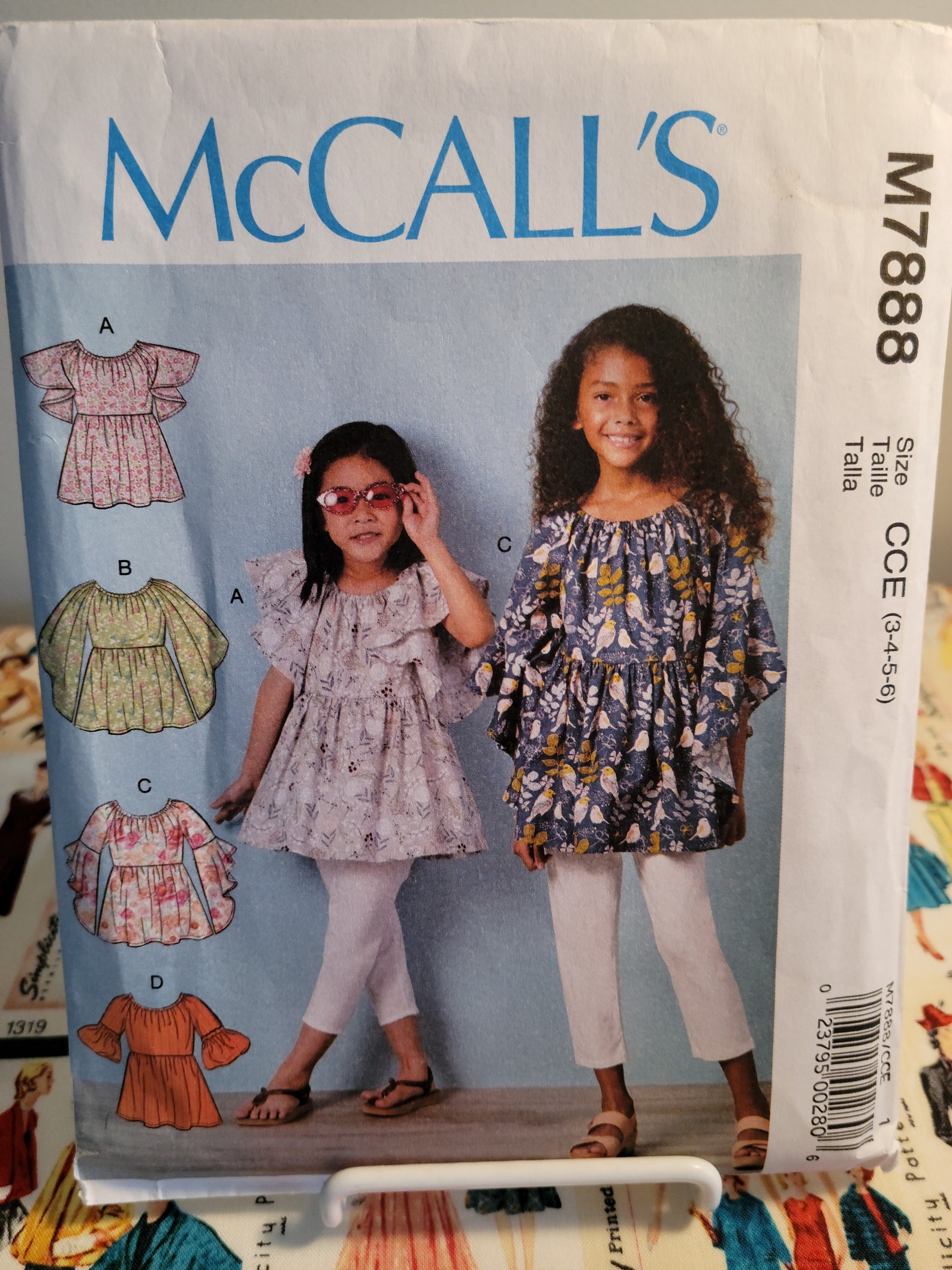 Mccall's Sewing Pattern for Children's Tops. M7888 - Etsy
