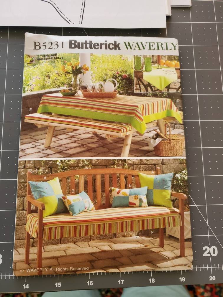 Butterick 5231 Outdoor Tablewear - Etsy