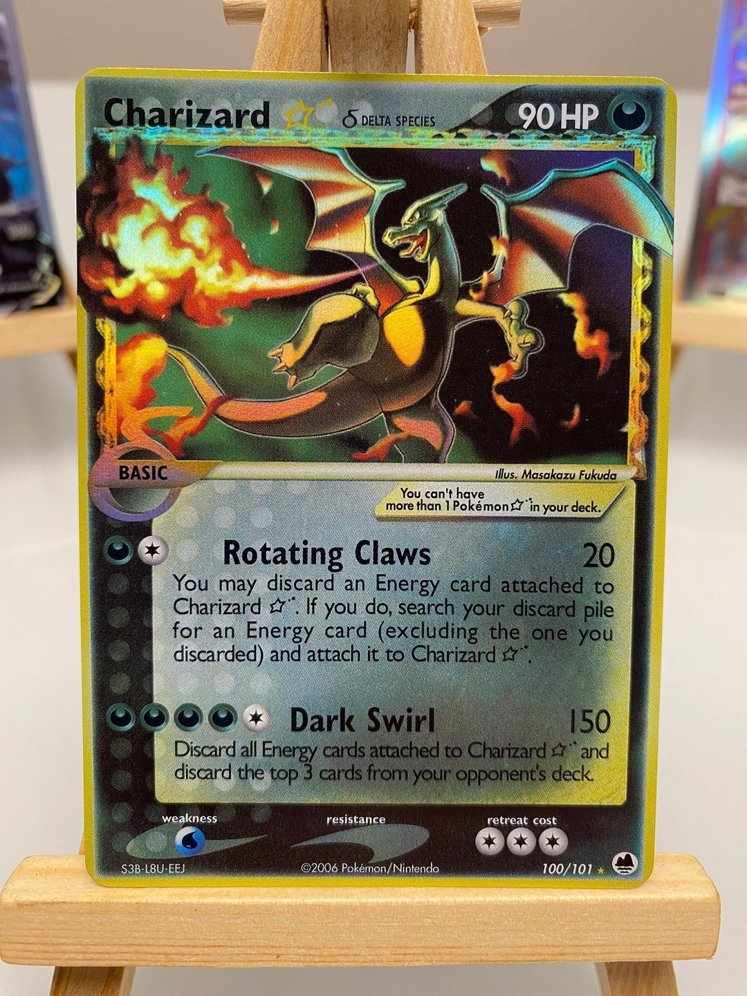 Charizard Gold Star δ Delta Species EX Dragon Frontiers PKMN Proxy Card ...