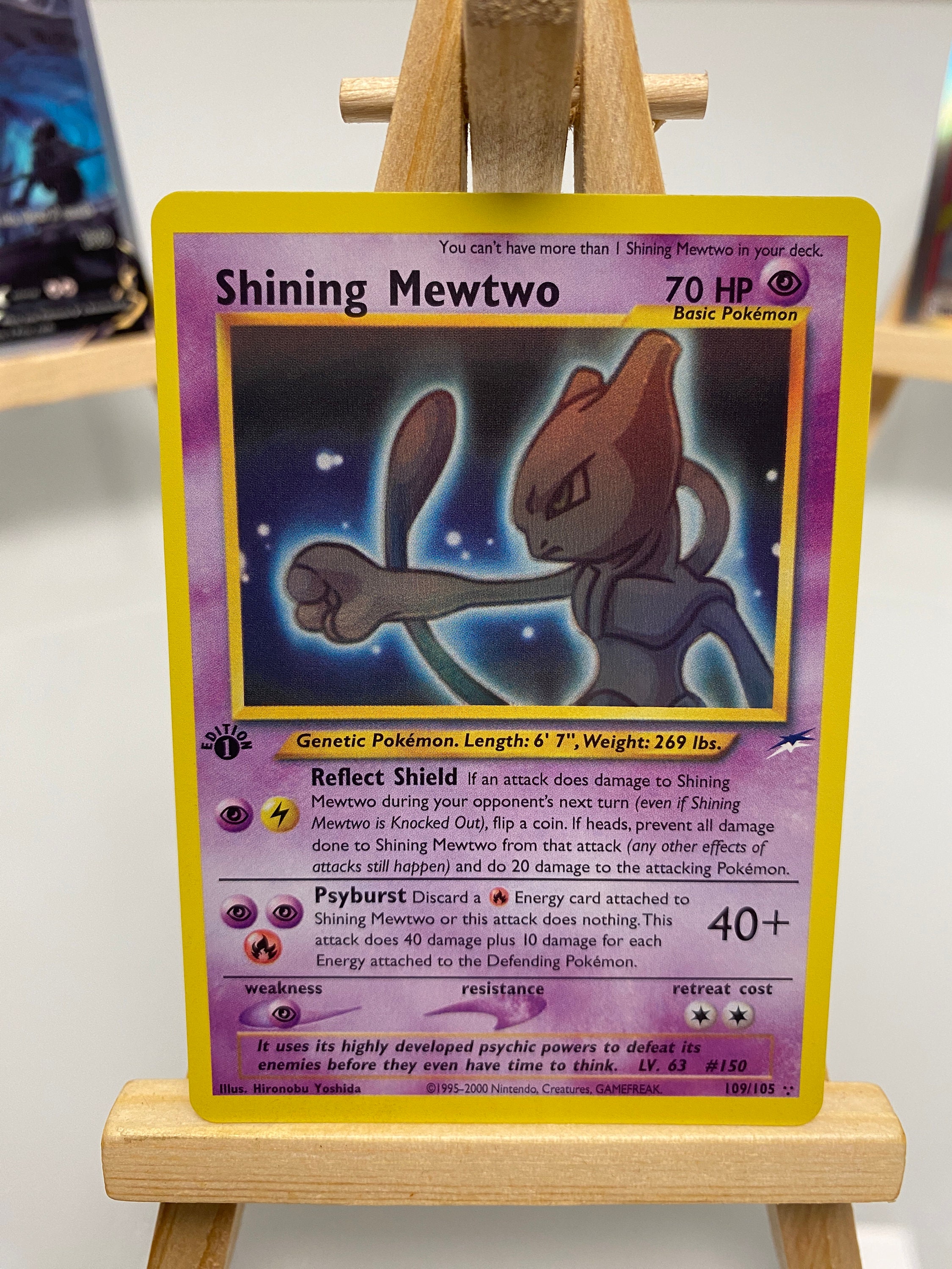Shining Mewtwo 1st Edition Neo Destiny PKMN Proxy Card - Etsy