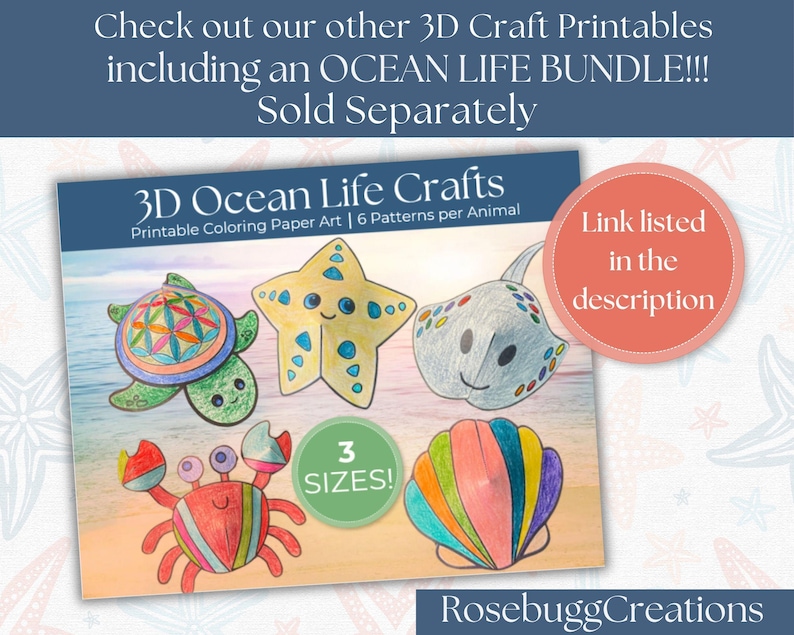 Make A Seashell Printable Activity for Kids, 3D Crafts, Build A Turtle ...