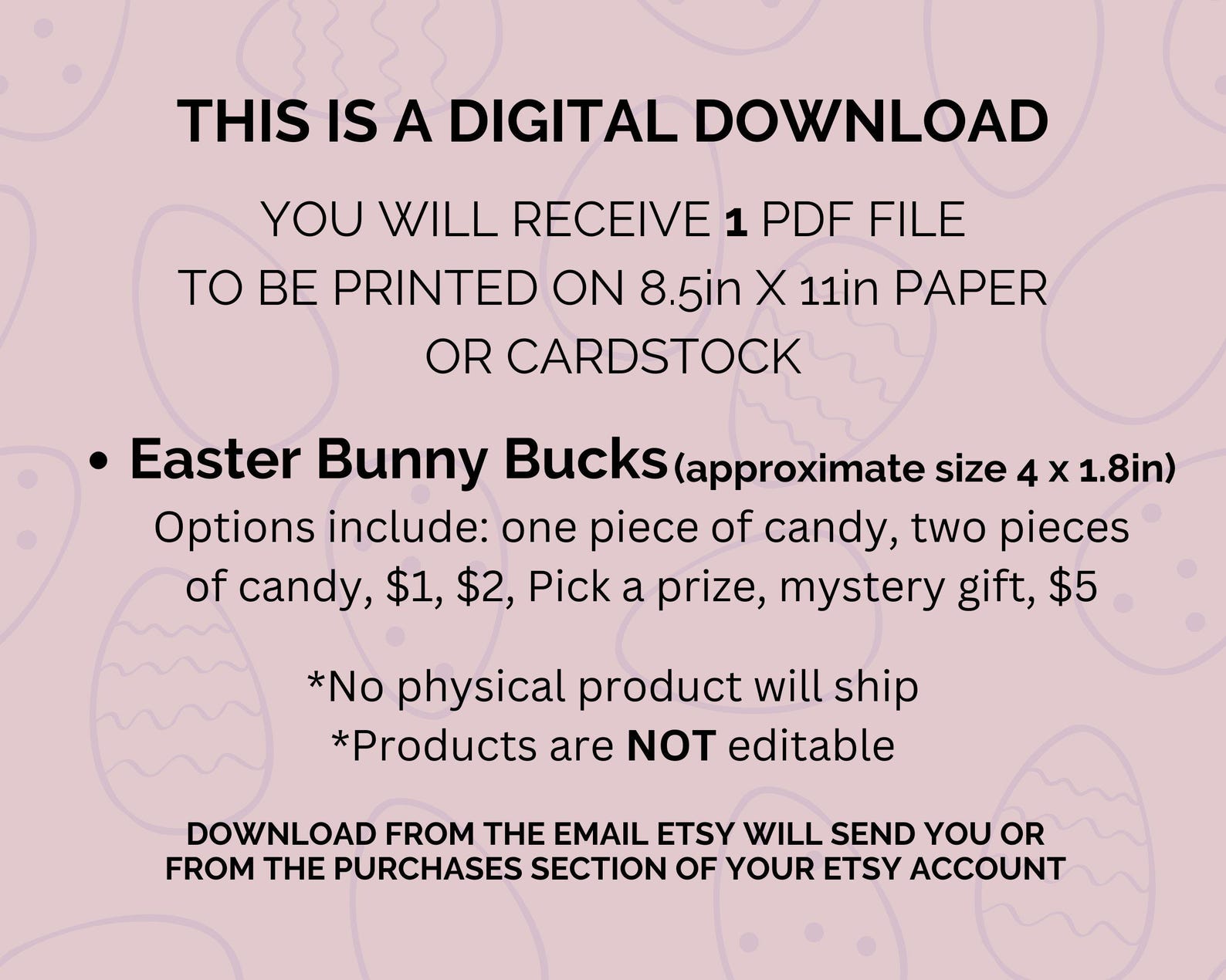 Easter Bunny Bucks Printable, Easter Egg Hunt, Basket Filler, Easter ...