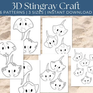 Make A Stingray Printable Activity for Kids, 3D Crafts, Build A Turtle ...