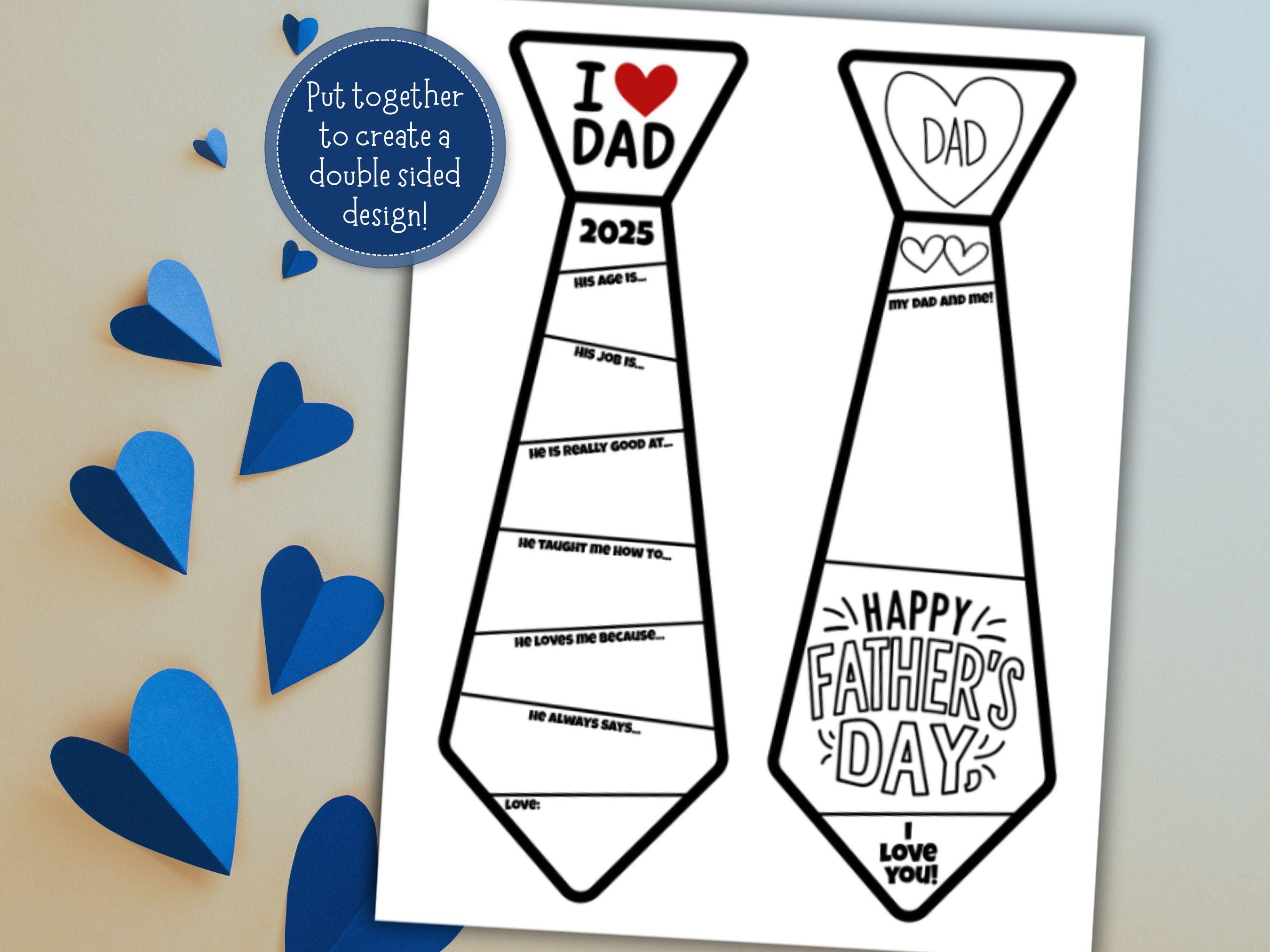 All About My Dad Printable, Dad Tie Activity, Father's Day ...