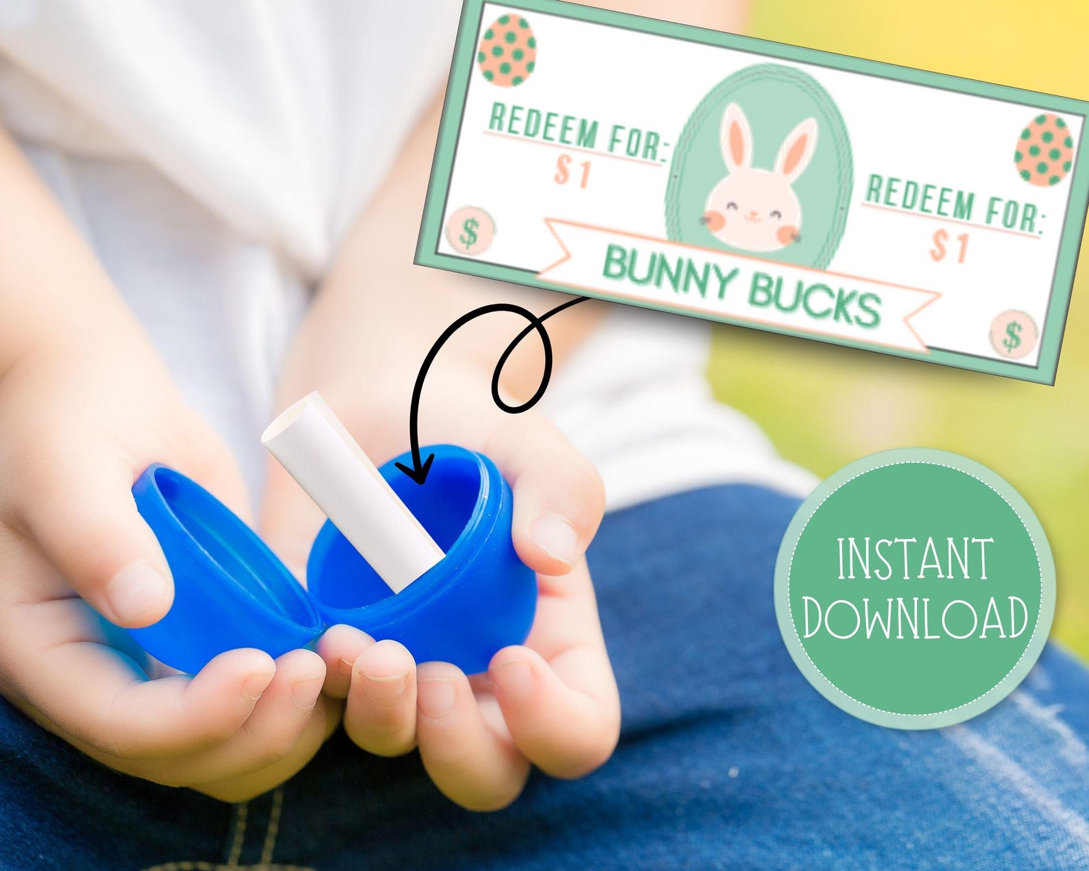Easter Bunny Bucks Printable, Easter Egg Hunt, Basket Filler, Easter ...