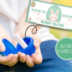Easter Bunny Bucks Printable, Easter Egg Hunt, Basket Filler, Easter ...