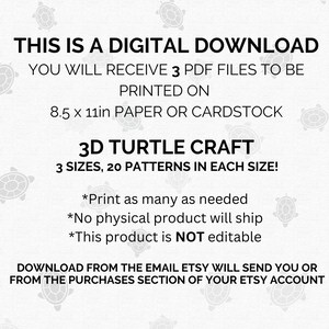 Make A Turtle Printable Activity for Kids, 3D Turtle Craft, Build A ...