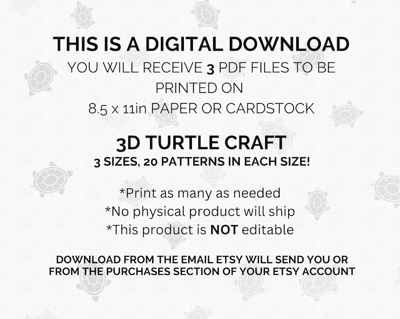 Make A Turtle Printable Activity for Kids, 3D Turtle Craft, Build A ...