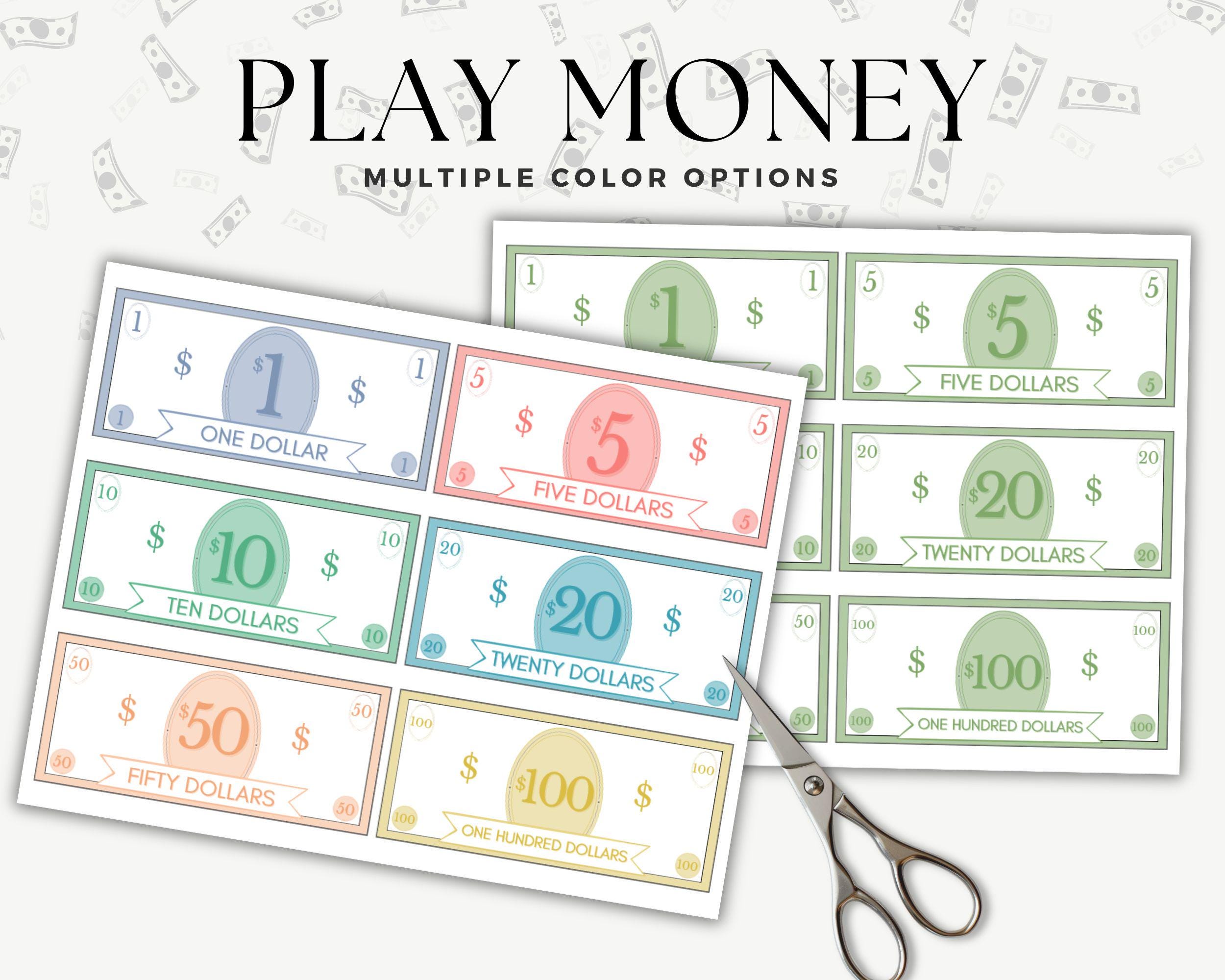 Pretend Play Money, Kids Reward System, Printable Chore Money, Good ...