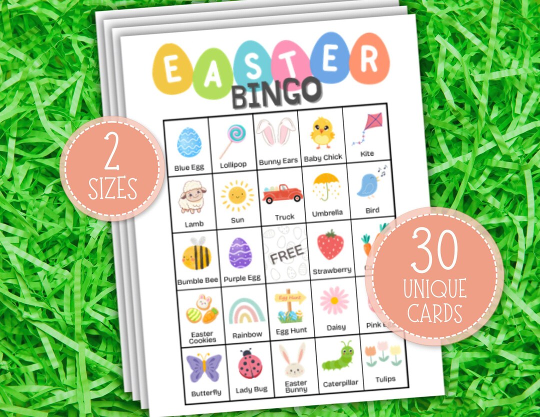 Easter Bingo Game, Printable Easter Activity for Kids, Easter Classroom ...