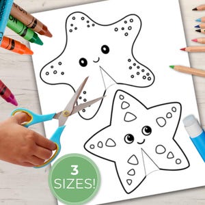 Make A Starfish Printable Activity for Kids, 3D Starfish Craft, Build A ...