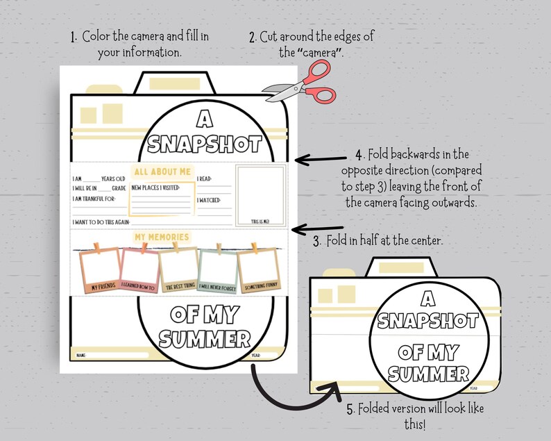 What I Did This Summer Printable, All About Me Page, End of Summer ...
