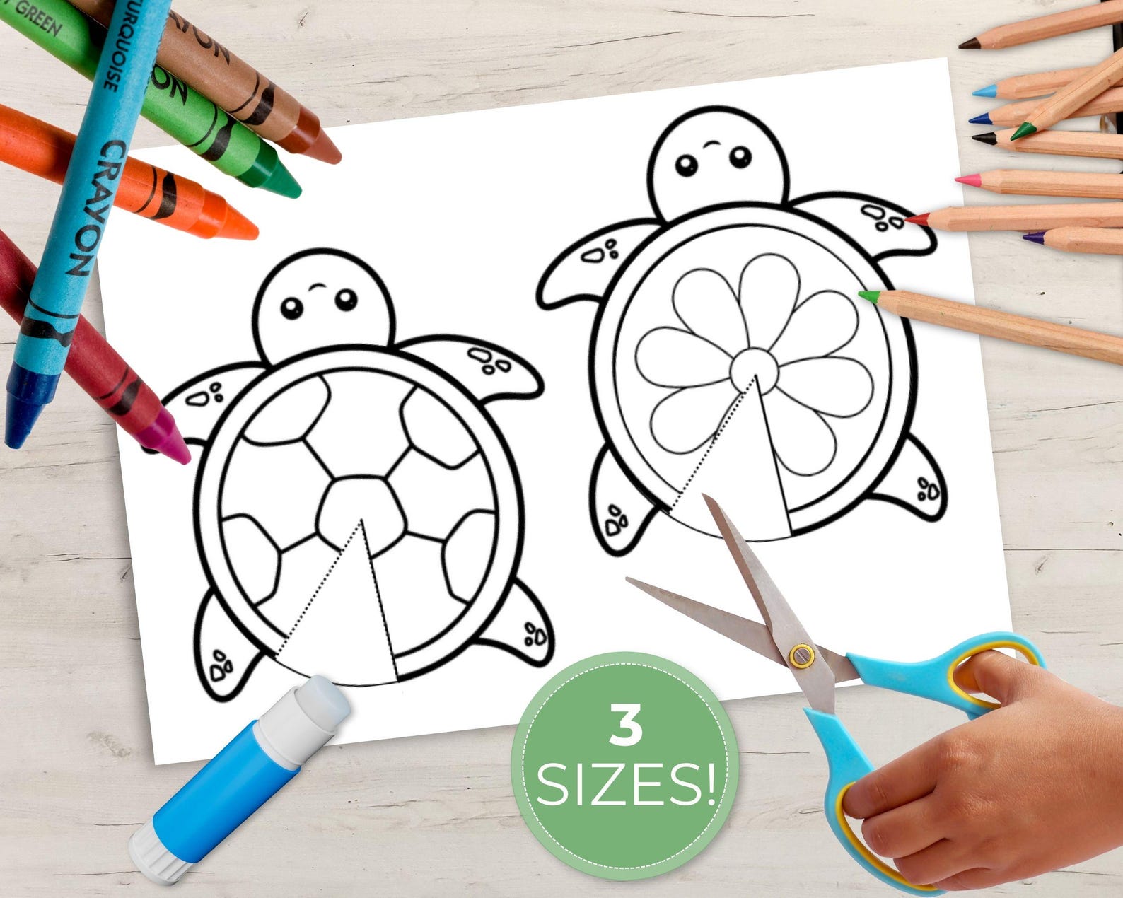 Make A Turtle Printable Activity for Kids, 3D Turtle Craft, Build A ...