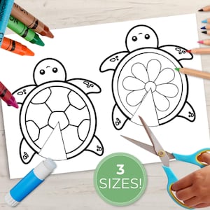 Make A Turtle Printable Activity for Kids, 3D Turtle Craft, Build A ...