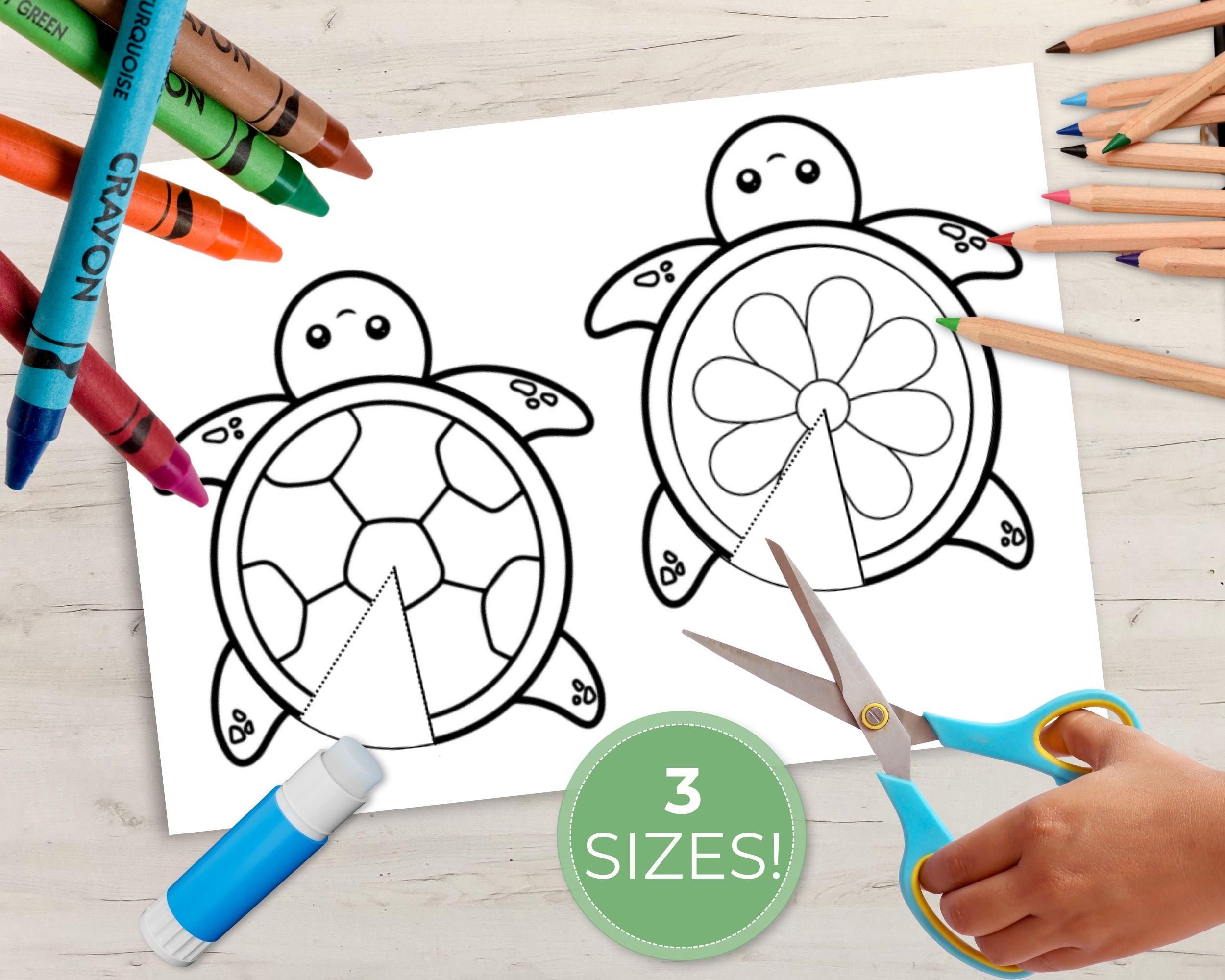 Make A Turtle Printable Activity for Kids, 3D Turtle Craft, Build A ...